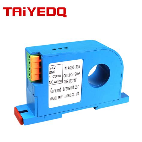 Din Rail Type Perforated Current Sensor 0 10v 4 20ma Ampere Transmitter Ampere Transmitter And