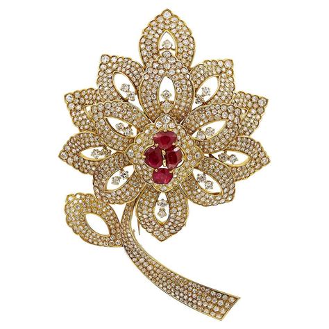 Mauboussin Art Deco Tutti Frutti Brooch For Sale At 1stdibs Cartier