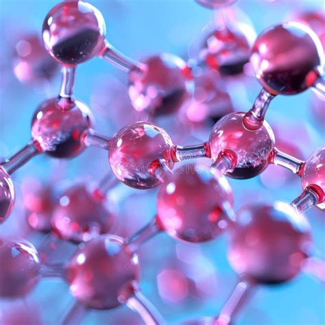 Intricate Molecular Structure In Vivid Detail Generative Ai Stock