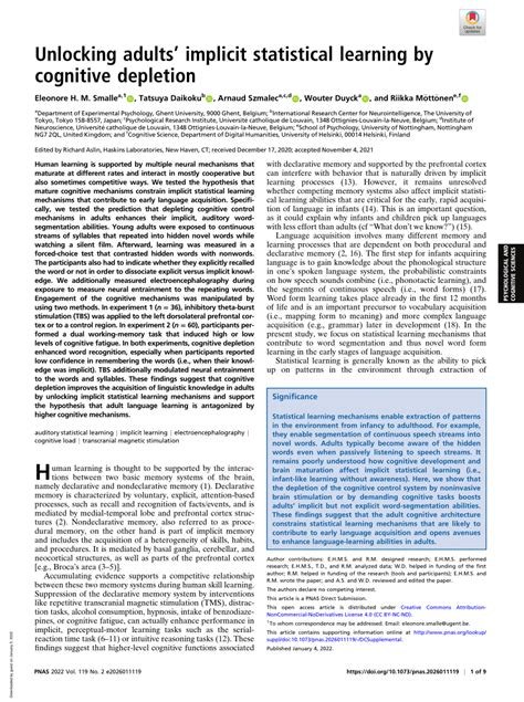 pdf unlocking adults implicit statistical learning by cognitive