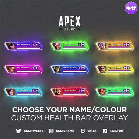 Custom Animated Name Colour Apex Legends Custom Health Bar Overlay For