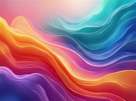 Abstract Gradient Colored Waves Colorful Background Generated Ai Stock Illustration