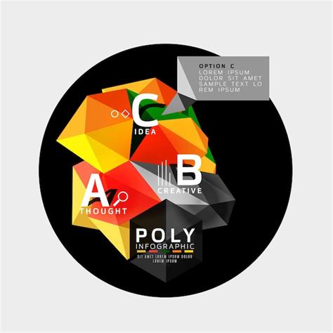 Premium Vector Vector Abstract Low Poly Geometric Infographics