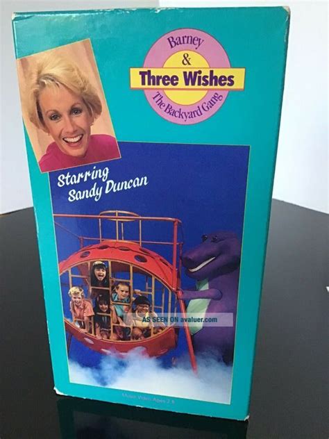 Rare Barney Vhs 1988 Three Wishes Barney And The Backyard Gang With
