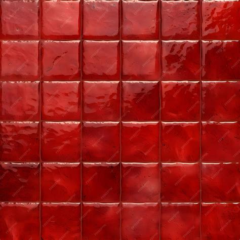Premium Ai Image Seamless Texture Pattern Of Red Tiles