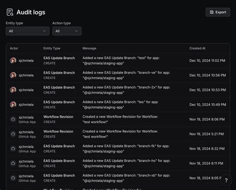 Audit Logs Expo Documentation