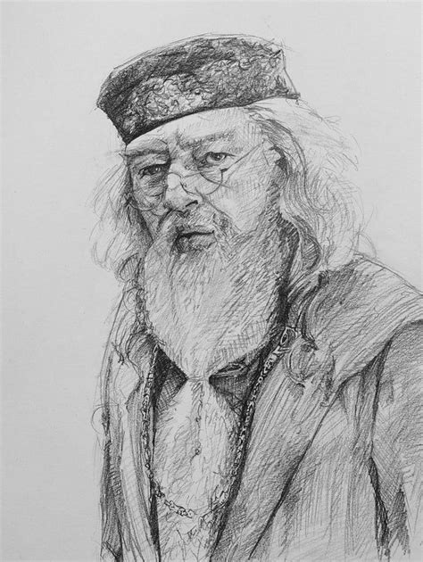 Dumbledore Sketch Drawing Harry Potter Portraits Harry Potter Art
