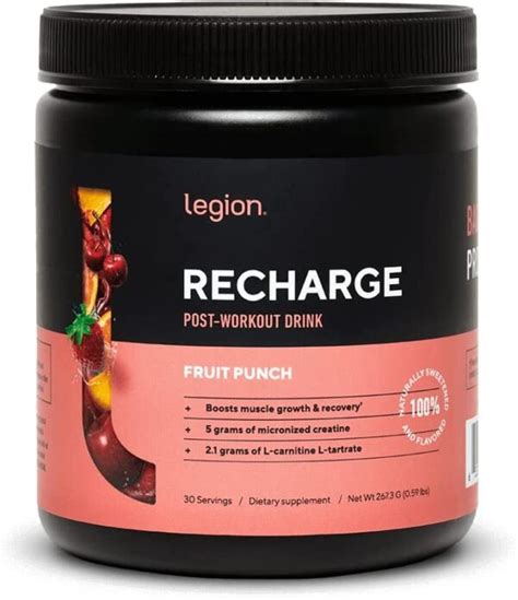 Legion Recharge Post Workout Supplement All Natural Muscle