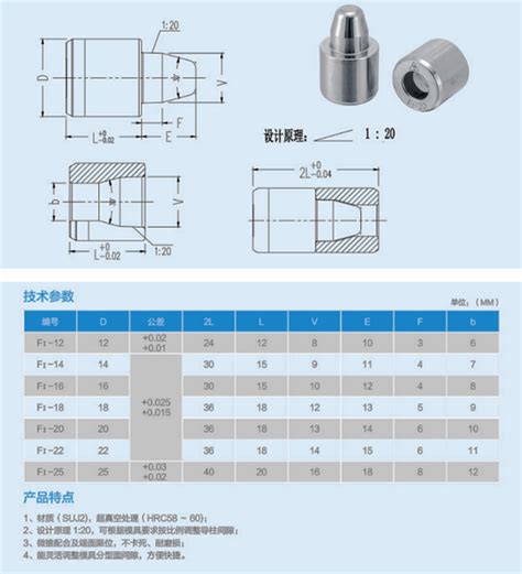 高精密橡胶模柱导套 米思米gmt定位导柱导套定位销精定位柱 阿里巴巴