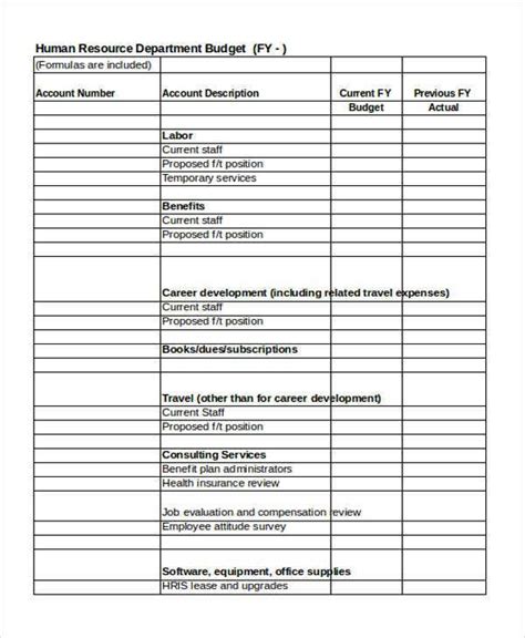 Department Budget Planning Worksheet Budgeting Worksheets