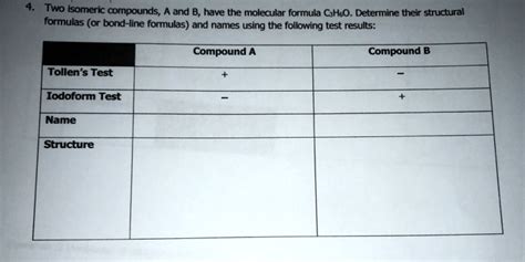 Two Isomeric Compounds A And B Have The Molecular Formula Chso