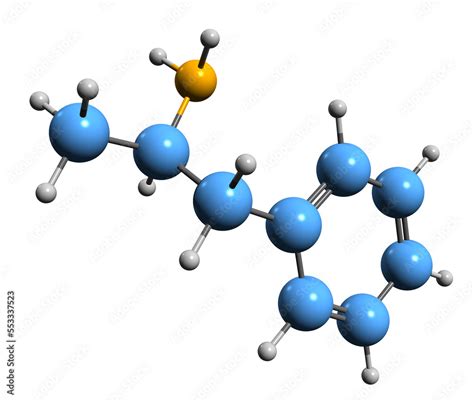 3d Image Of Amphetamine Skeletal Formula Molecular Chemical Structure Of Alpha
