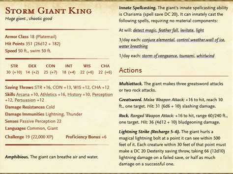 Two New Storm Giants Statblocks For Dnd 5e — Empty Hexes 5e Content