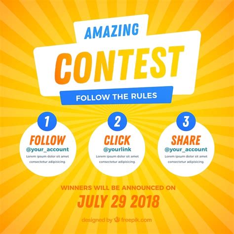 Premium Vector Social Media Contest Design