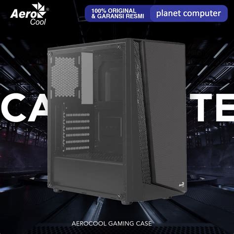 Jual Case Aerocool Carbonite Frost Black Windowed Mid Tower Atx Gaming Case Shopee Indonesia