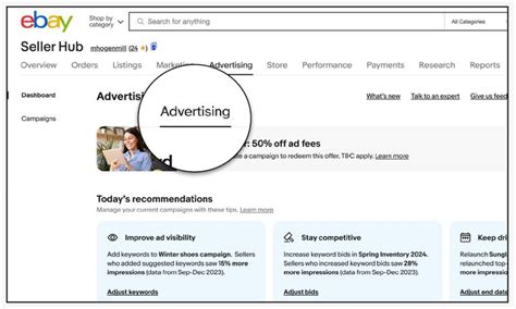 Ebay Advertising Dashboards