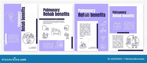 Pulmonary Rehabilitation Program Brochure Template Cartoon Vector