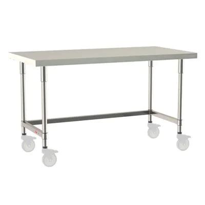 Stainless Steel Metro Tableworx Mobile Tables With Three Sided Frame