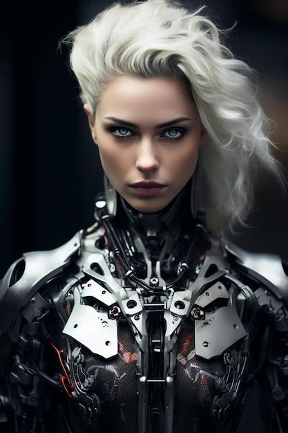 Premium Ai Image Cyborg Girl