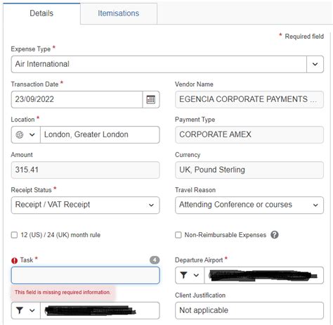 Solved Unable To Enter Task Information Sap Concur Community