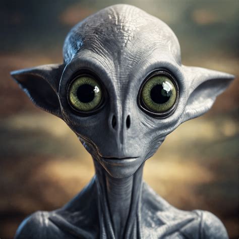Lexica A Portrait Photograph Of A Classic Grey Alien With Big Eyes