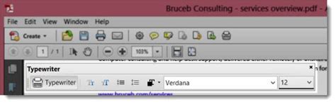 using the typewriter tool in acrobat x bruceb consulting