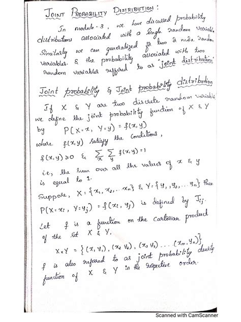 Joint Probability Distribution Pdf