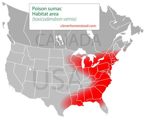 Poison Sumac Habitat Map At Olivia Madigan Blog