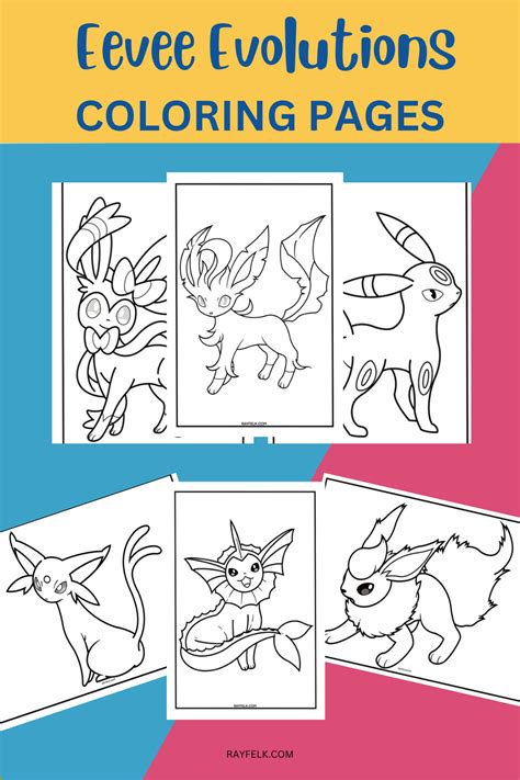 Pokemon Coloring Pages Eevee Evolutions