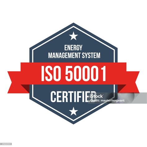 Iso 50001 Energy Management System Certified Vector Label Standard