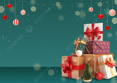 크리스마스 3d 선물 상자 매달려 장식 조명 효과 크리스마스 3d 선물 배경 일러스트 및 사진 무료 다운로드 Pngtree