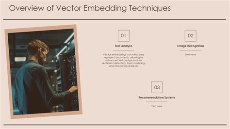 vector embedding transforming data machine learning ppt slides st ai