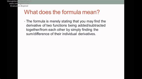 Sumdifference Rule Youtube