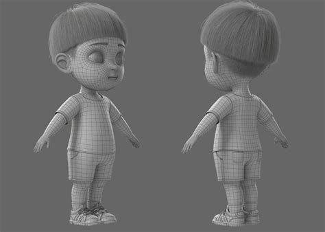 Cartoon Boy Rigged 3d Model Rigged Cgtrader