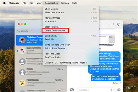 how to delete messages on a macbook
