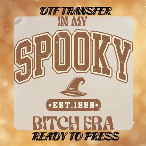 In My Spooky Era Dtf Transferswitch Halloween Ready To Pressspooky