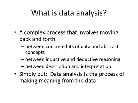 Analysing Quantitative Data Ppt