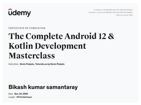 bikash kumar samantaray on linkedin udemy course completion certificate