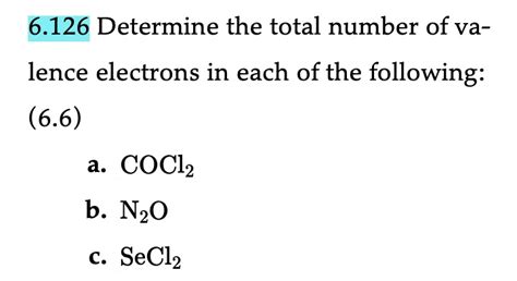 Video Solution 6 126 Determine The Total Number Of Valence Electrons