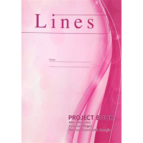 A4 Project Book Narrow Lines Pierre Stationery
