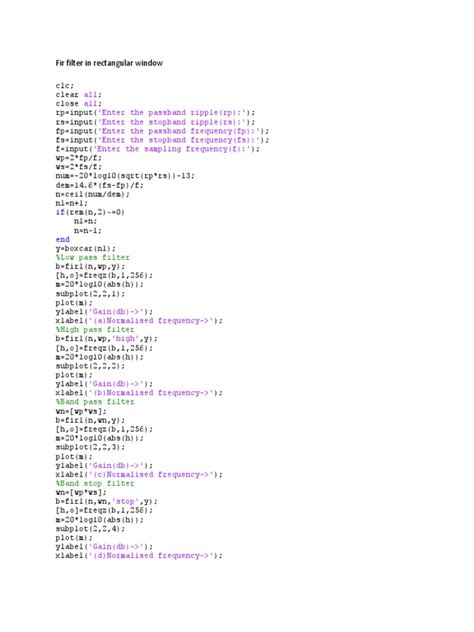 Mat Lab Program Pdf