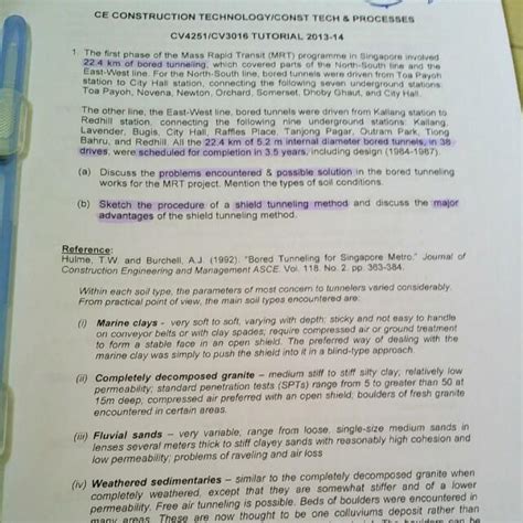 Ntu Cv3016 Ce Construction Tech Lecture Notes And Tut With Answers