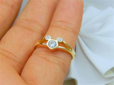 Mouse Ring Yellow Gold Mouse Ring Diamond Mouse Ring Rose Gold Mouse