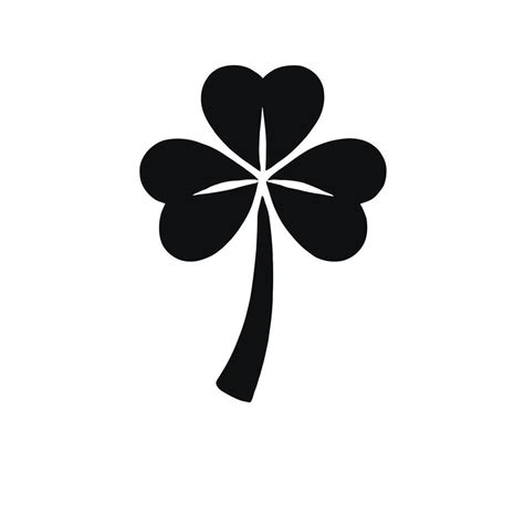 A Black And White Four Leaf Clover Icon 53320884 Vector Art At Vecteezy