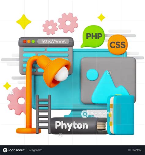 Phython Code 3d Illustration Free Download Design And Development 3d