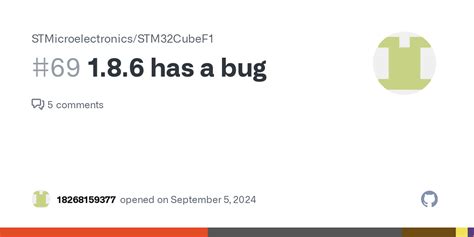 1 8 6 has a bug · issue 69 · stmicroelectronics stm32cubef1 · github