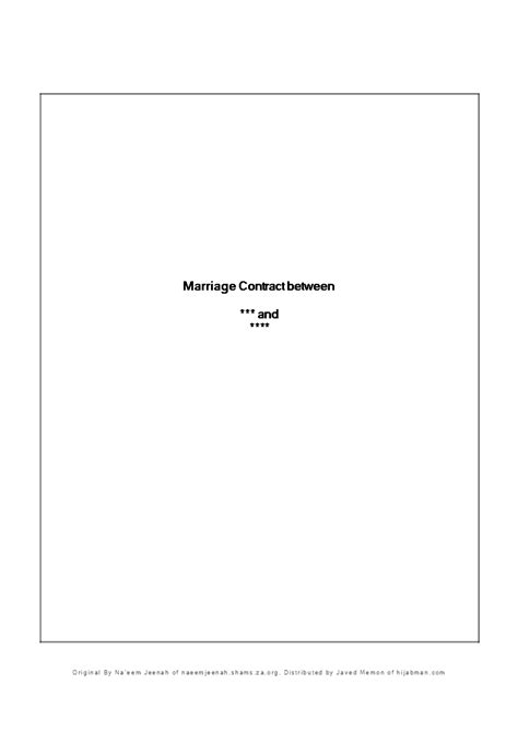 Marriage Contract Template Create A Secure Agreement For Your