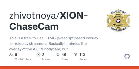 Github Zhivotnoya Xion Chasecam This Is A Free To Use Html Javascript Based Overlay For