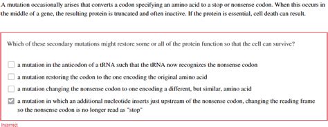 Solved A Mutation Occasionally Arises That Converts A Codon