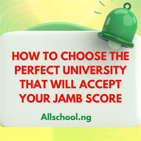 How to Choose the Perfect University That Will Accept Your JAMB Score